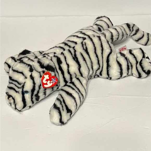 Ty | Toys | Realistic Ty Beanie Original Buddy White Tiger 3 | Poshmark